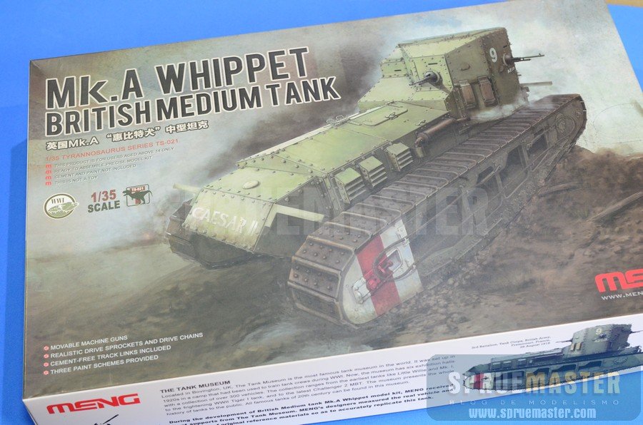 Review: 1/35 Mk.A WHIPPET British Medium Tank - MENG #TS-021 - Blog ...