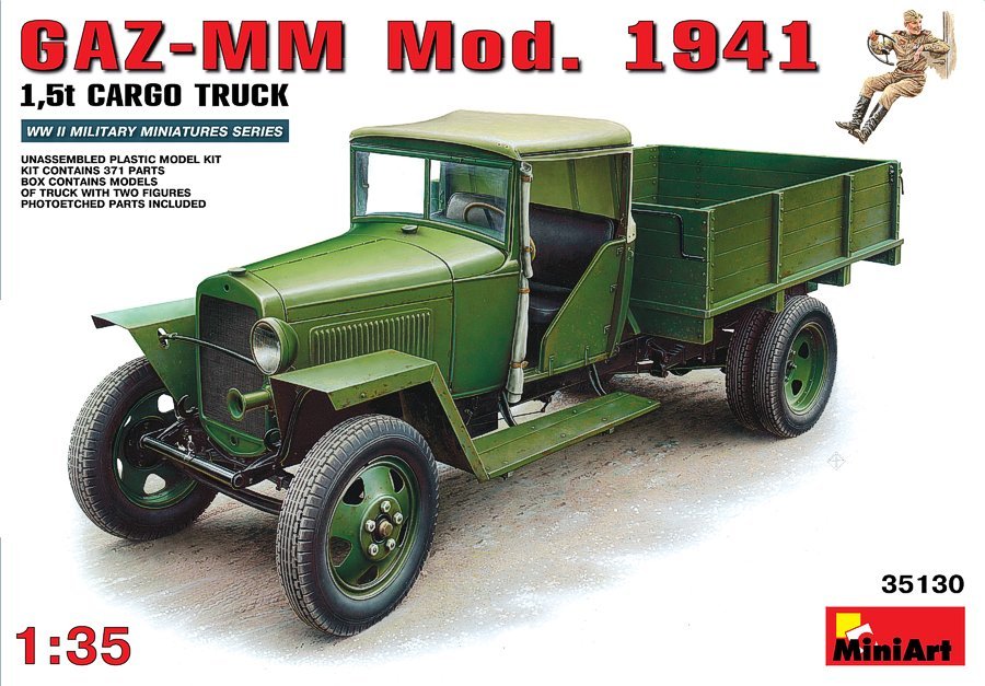 Lançamentos MiniArt 1/35: Gaz-MM 1941 #35130 e Gaz-AAA Cargo Truck ...